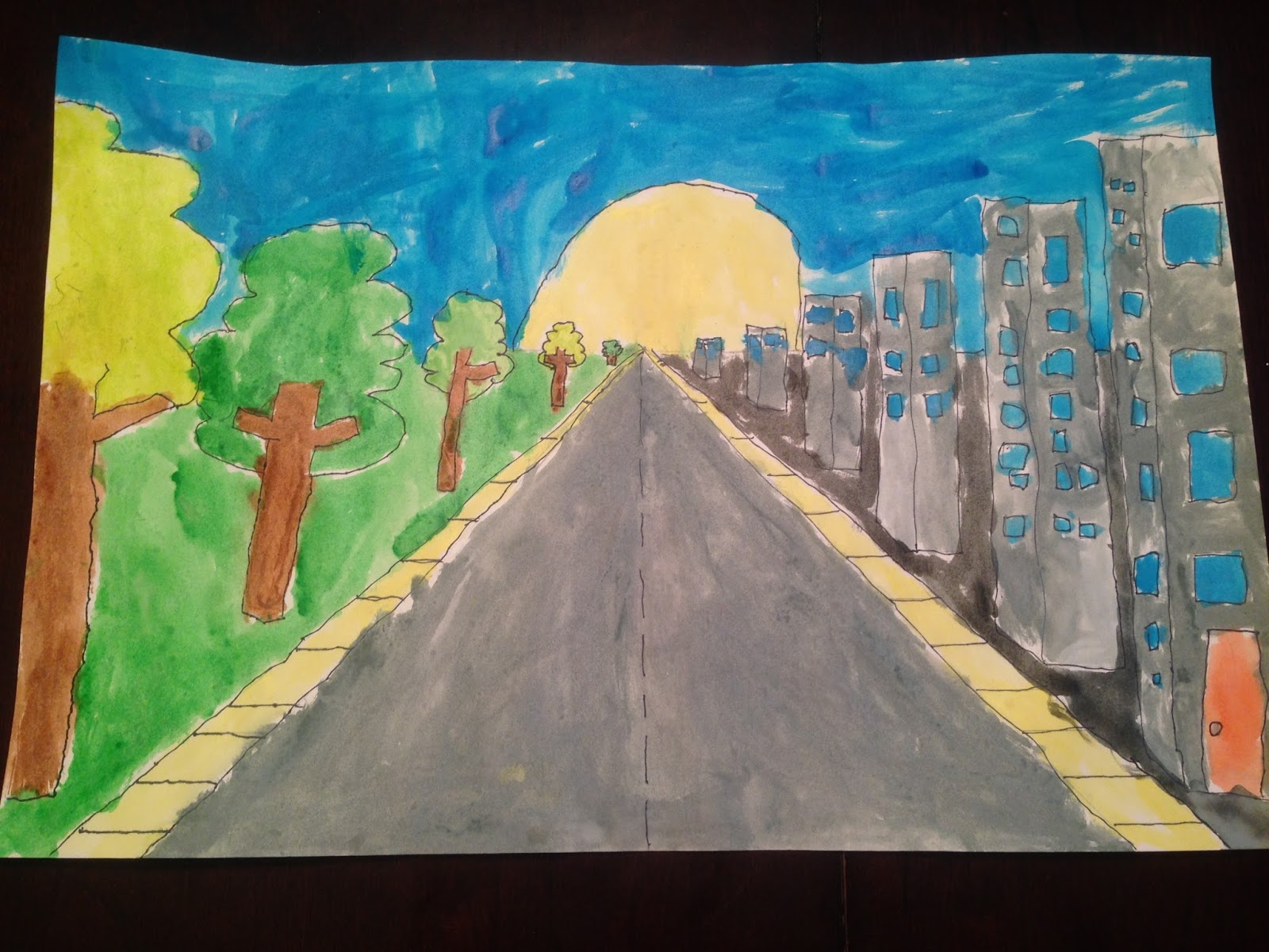 The Riley Bunch: One-point Perspective Paintings