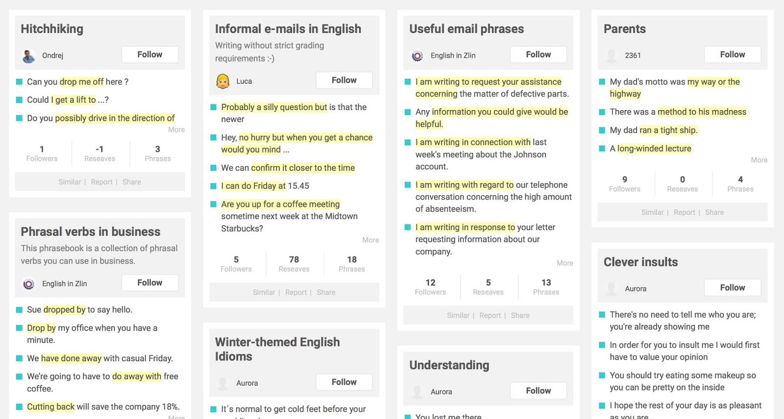 Using Phraseum to learn lexical chunks