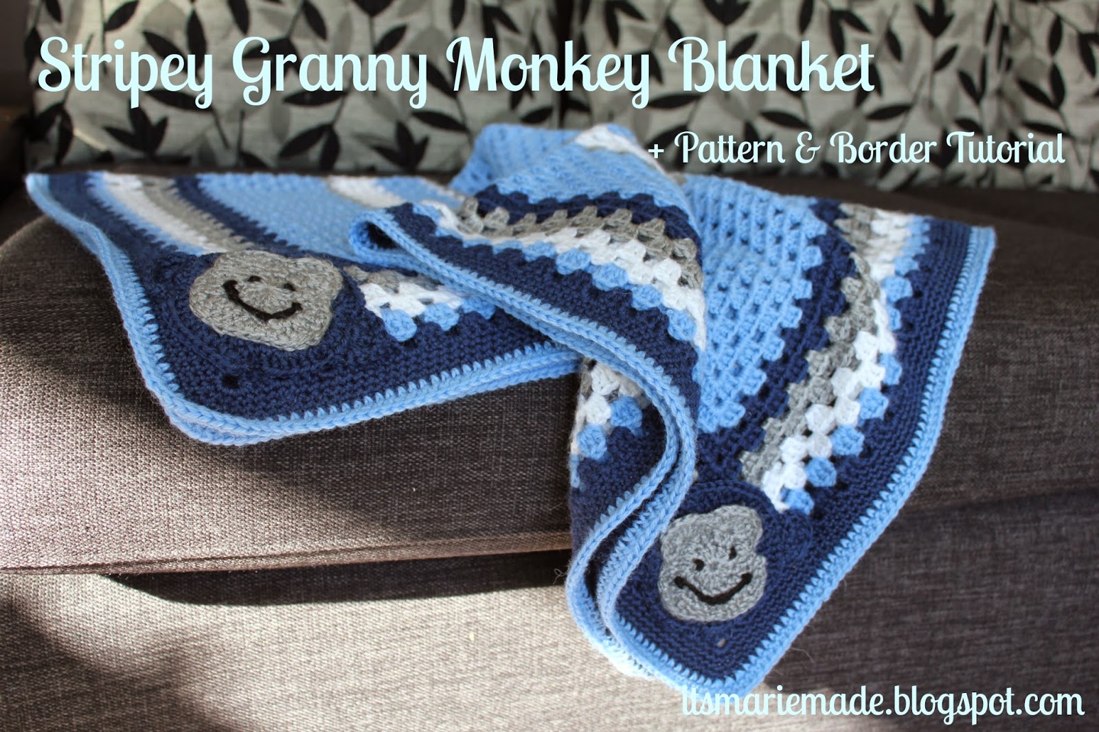It's Marie Made!: Stripey Crochet Granny Monkey Blanket + Pattern and ...