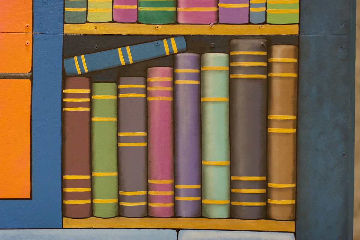 "We do it the Hard Way": Painting Fiona's Library