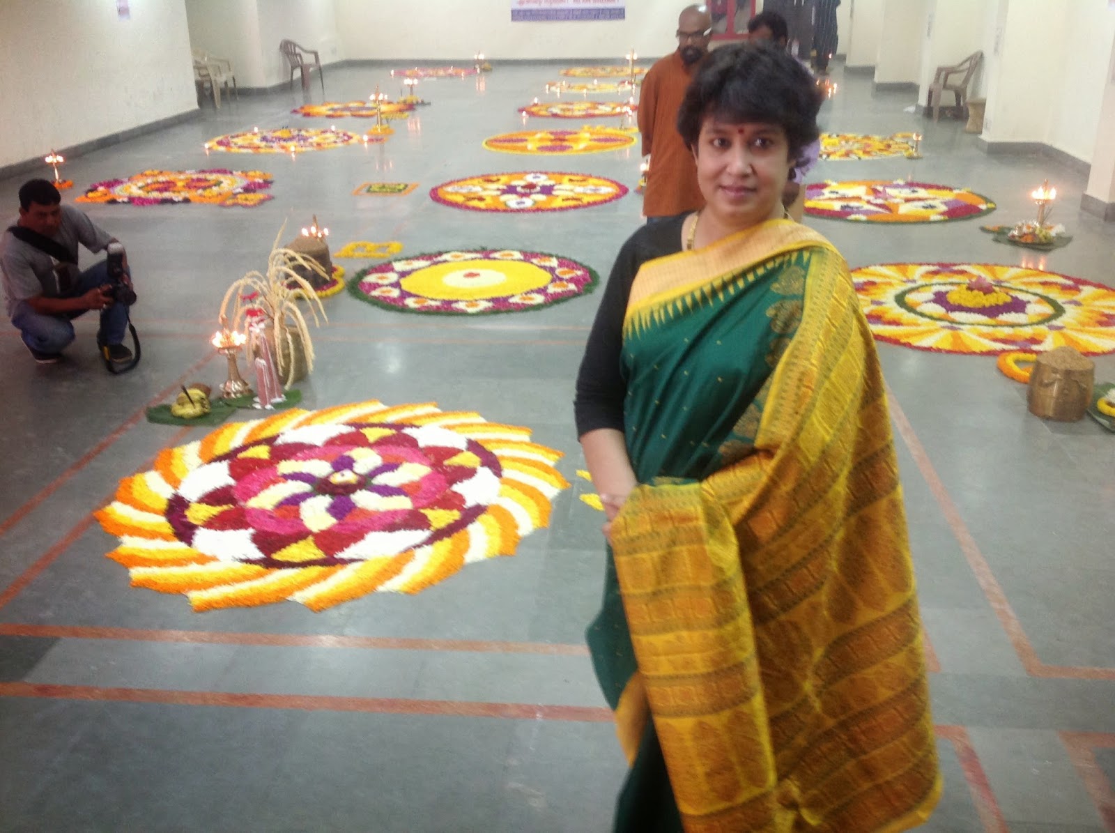 Kerala Tourism: Pookkalam competition in Kerala during Onam