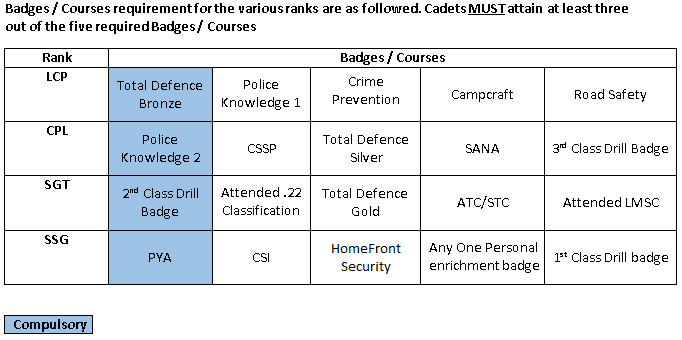 Westwood NPCC: Ranks and Badges Arrangements