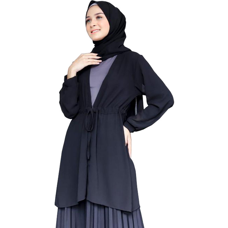 Outer Wanita Cardigan Trendy - Hitam