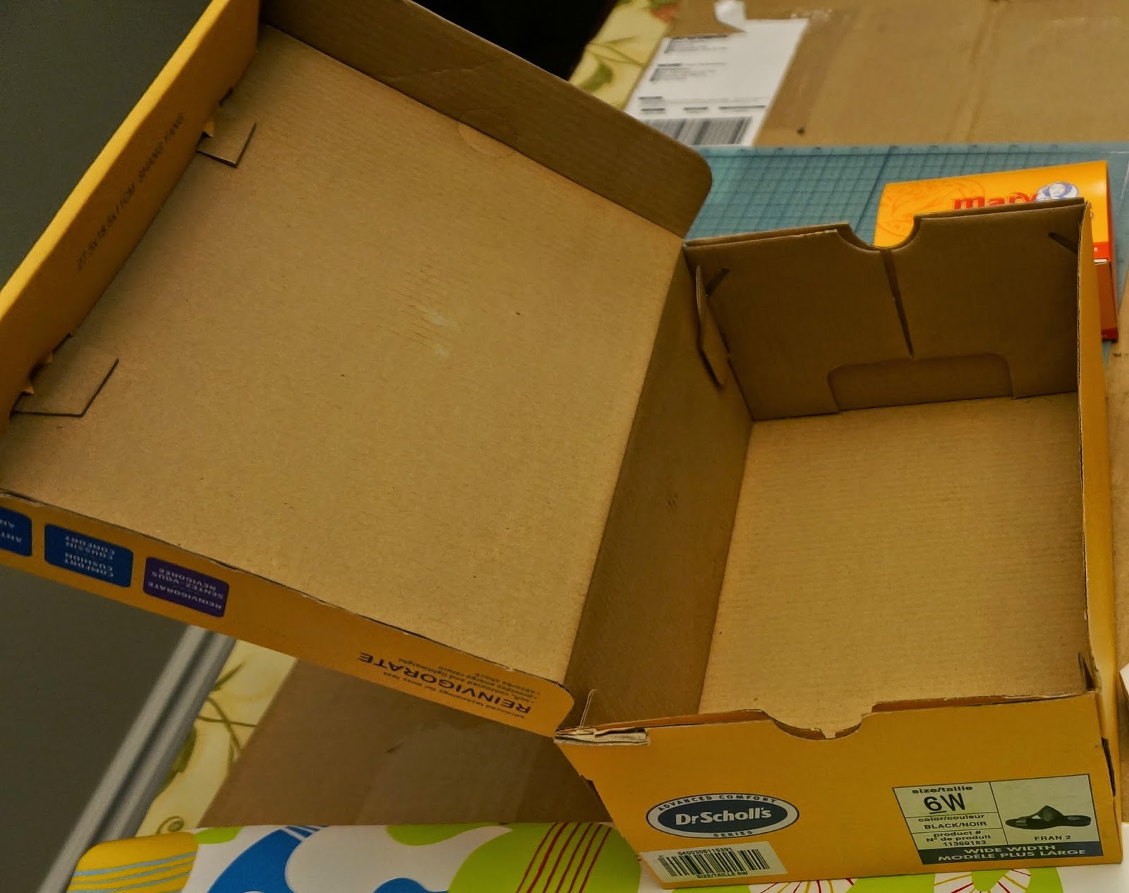 We Love Cozy Homes: DIY Project: How to Make an Organizer from Old Shoe Box