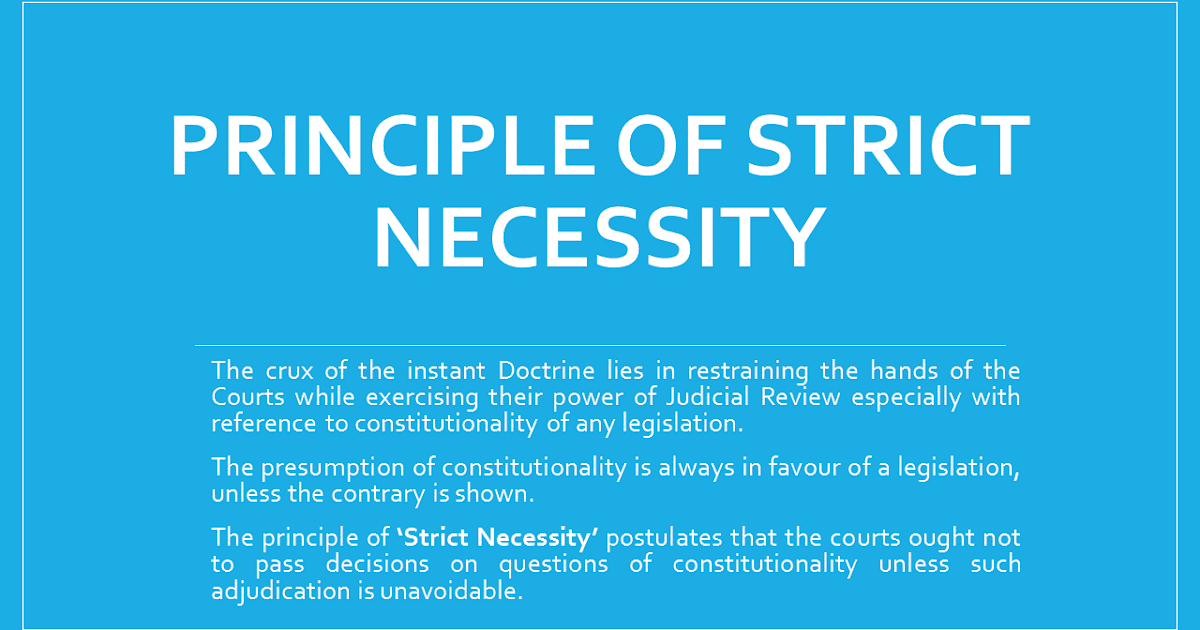 Desi Kanoon- Your Daily Dose of Law: Principle or Doctrine of 'Strict ...