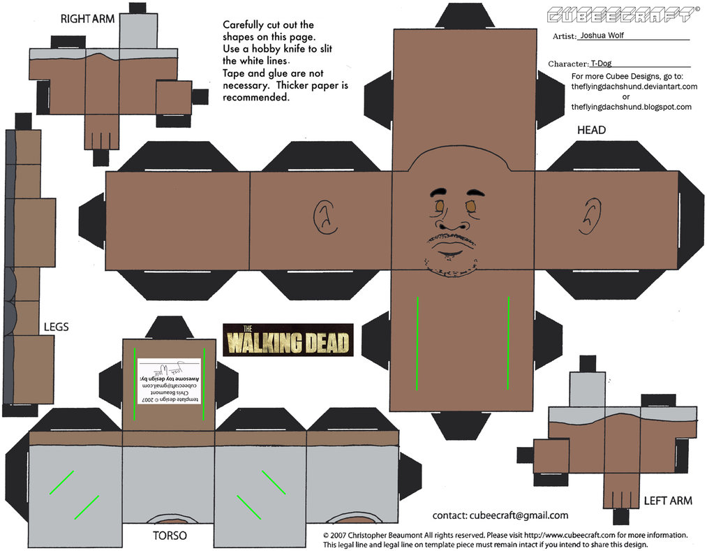 teste: PaperCraft- T-dog