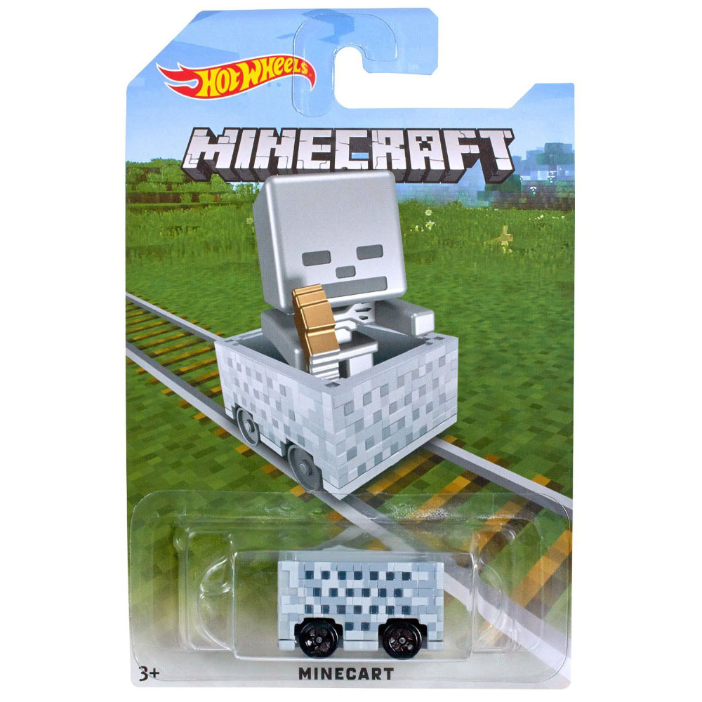 Minecraft Minecart Hot Wheels Figure | Minecraft Merch