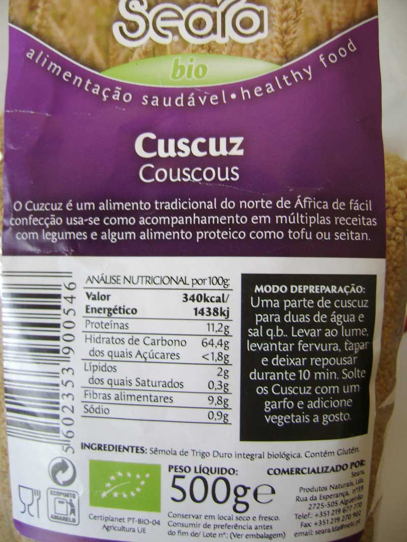 o receitário: couscous ou cuscuz