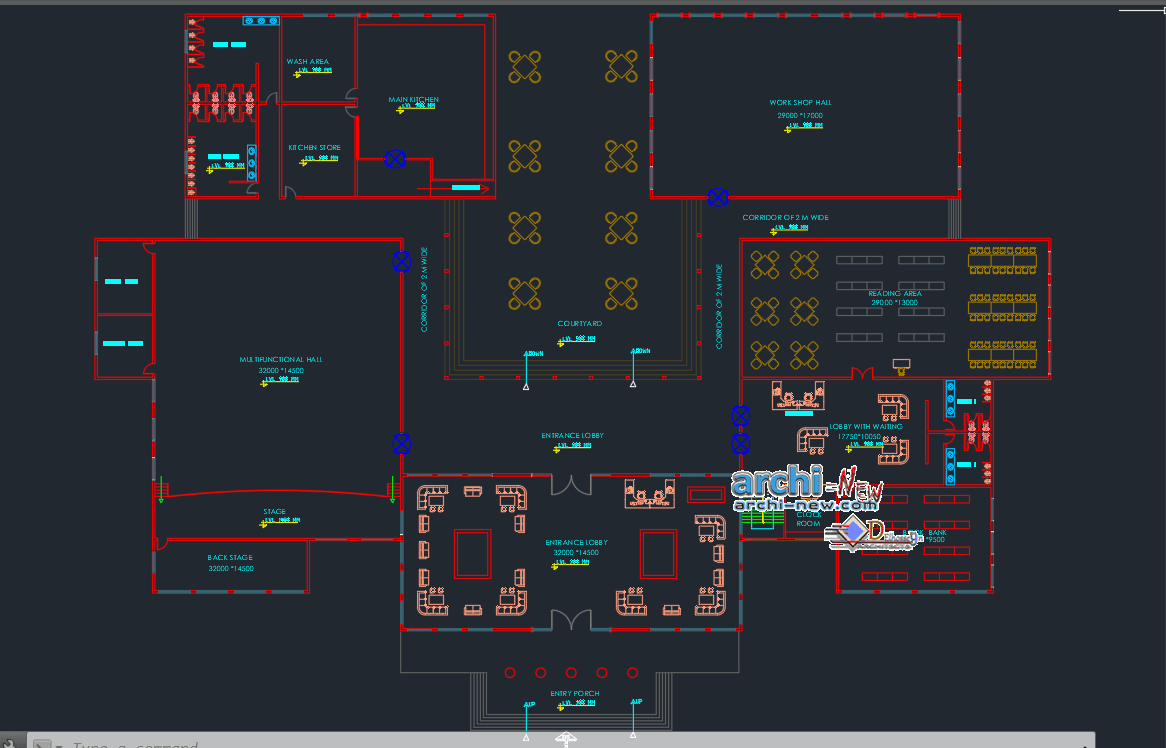 Library with multifuncional multifunctional Dwg Archi-new - Free Dwg ...