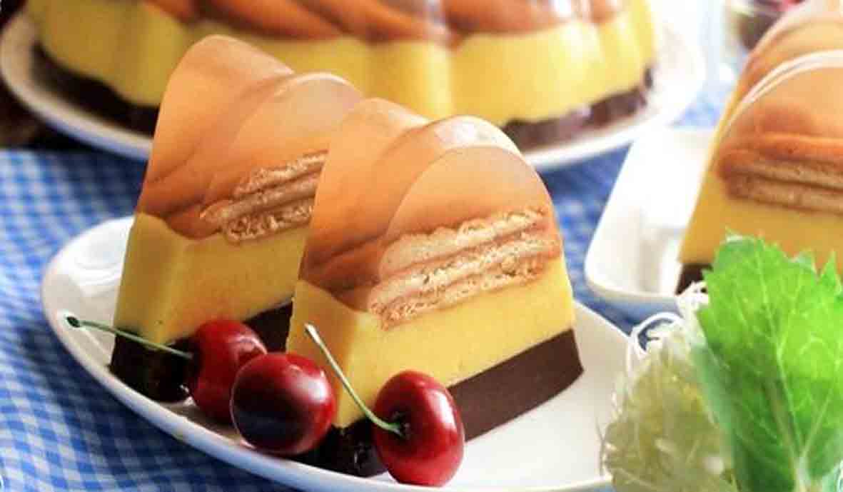 Resep Puding Marie Regal Susu 3 Lapis by Tintin Rayner. Yummy dan Rich ...