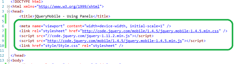 The Aspnet Mvc Club Jquerymobile Panels For Android And Blackberry