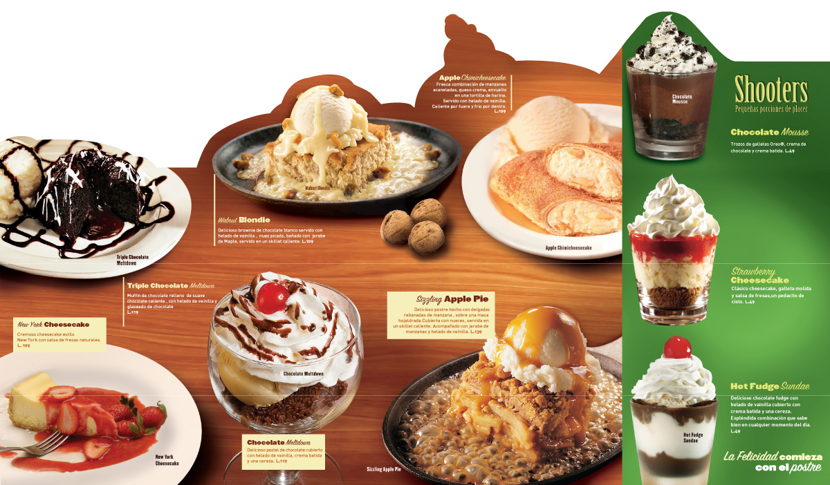 CORAZÓN D LEÓN/HONDURAS: Nuevo Menú de Postres y Bebidas Applebee's