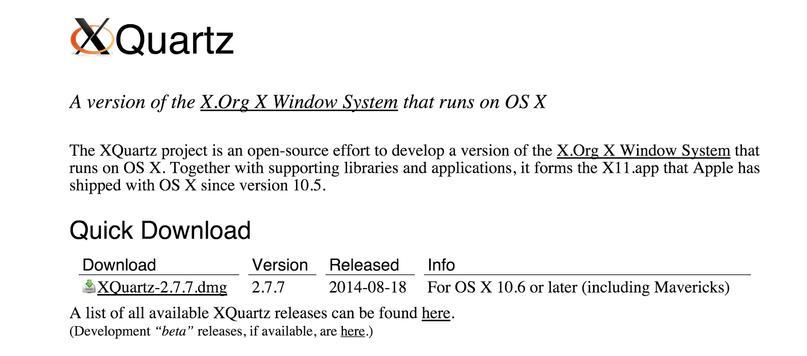 TU的雜七雜八筆記本: 安裝X11(XQuartz)