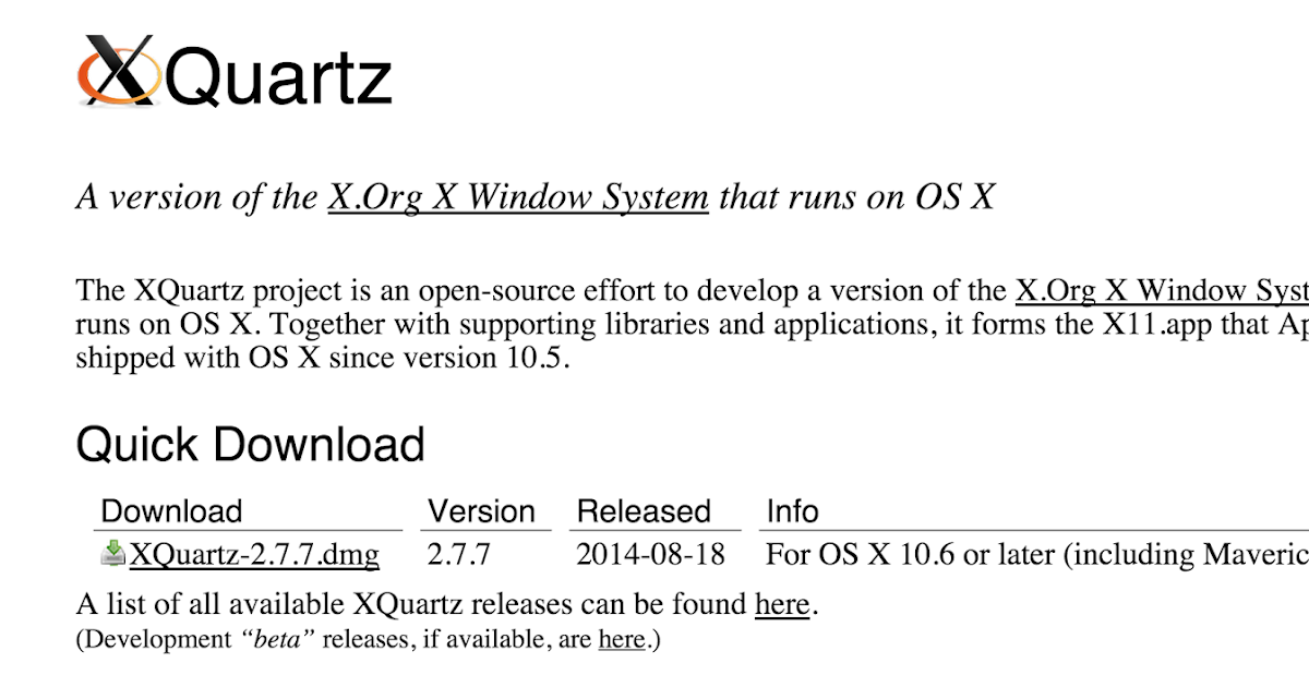 TU的雜七雜八筆記本: 安裝X11(XQuartz)