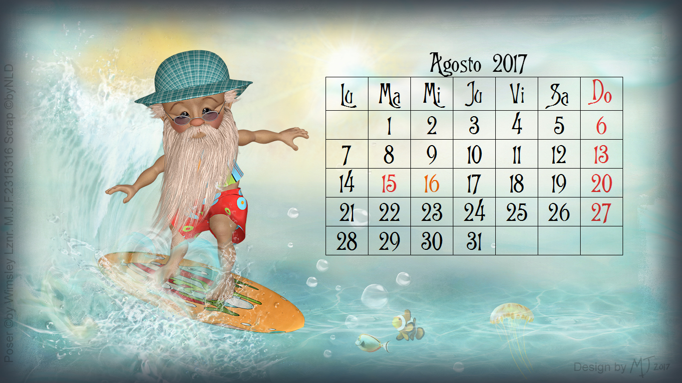 Mi Refugio: Calendarios Agosto 2017
