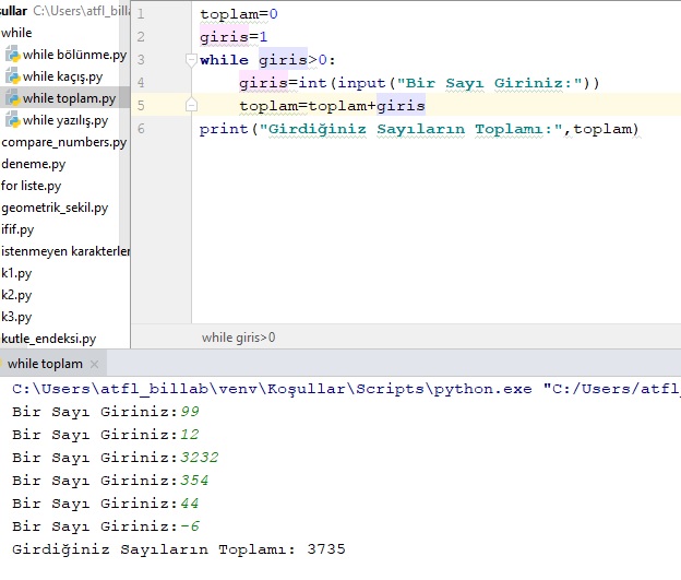 Python - Döngüler - While