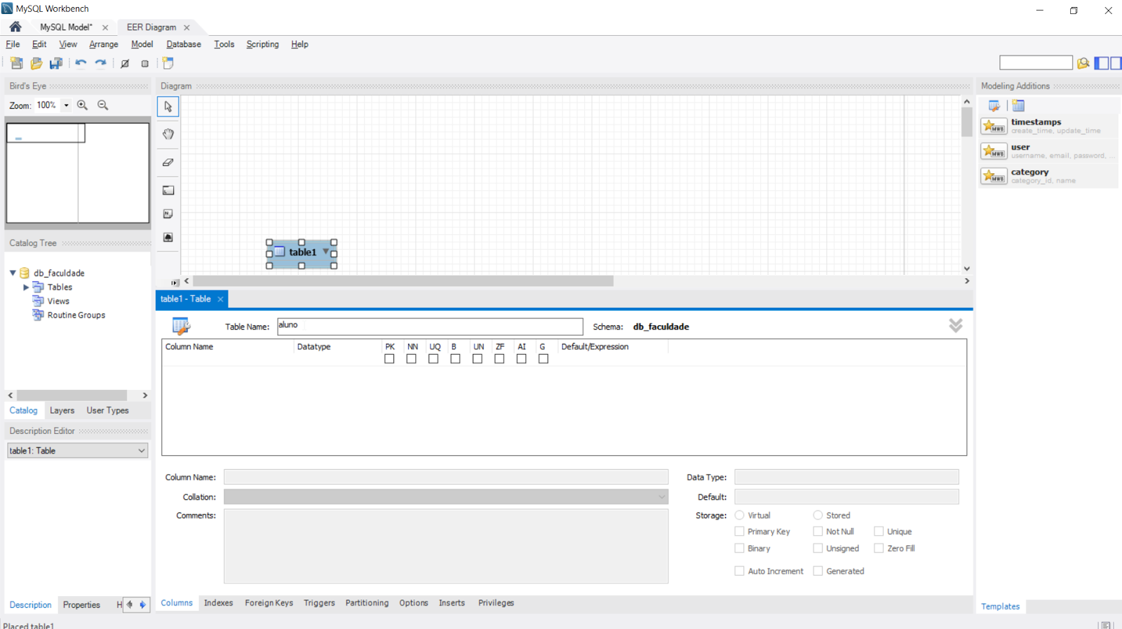 Usando MySQL Workbench - Modo Design Model - 1ª Parte