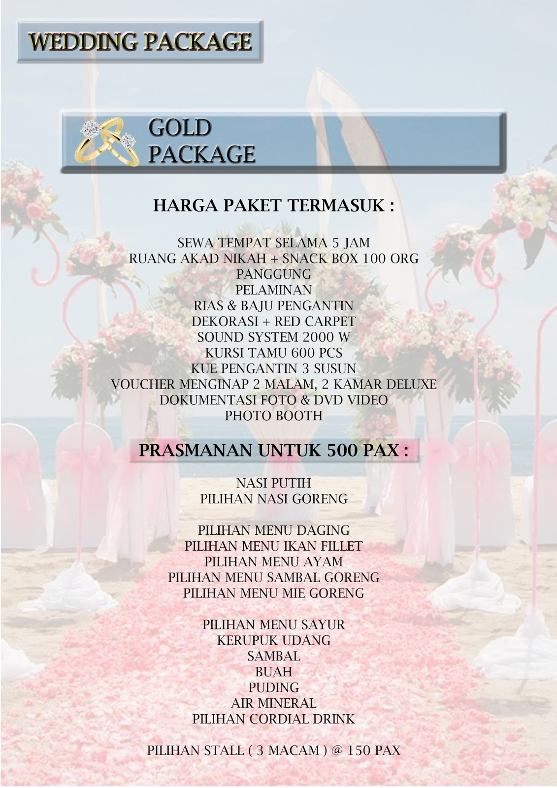 WEDDING ORGANIZER BATAM: PAKET PERNIKAHAN