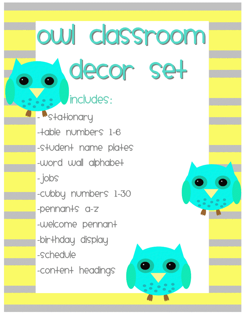 The Go To Teacher: Owls, Owls and Owls!