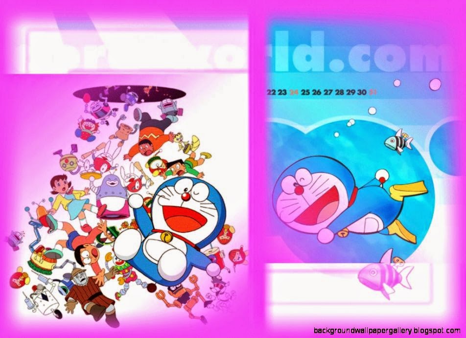 28 Doraemon Pink Wallpaper