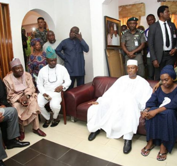 Photos: Bukola Saraki leads delegation to visit family of late Isiaka ...