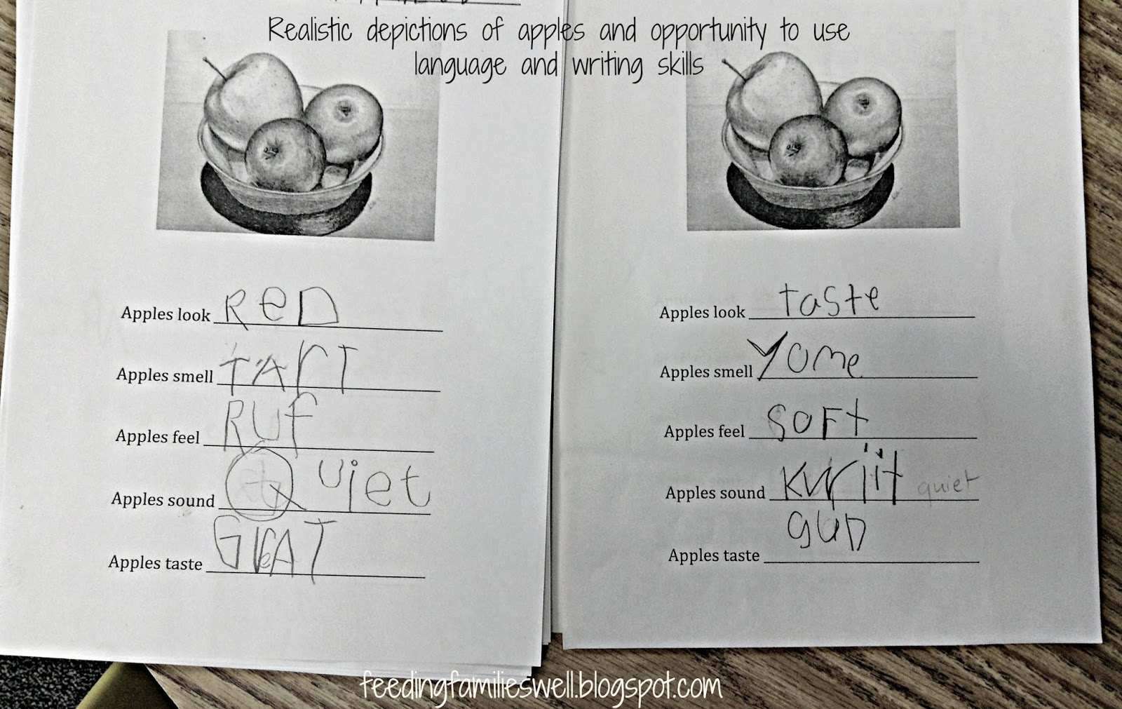 feeding families well: Classroom Food Lesson-Apples