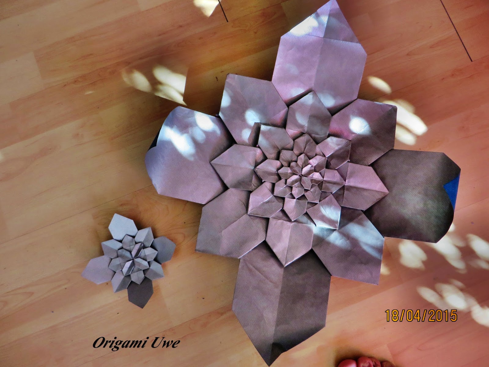 Origami, Fleurogami und Sterne : Origami Hydrangea by Shuzo Fujimoto