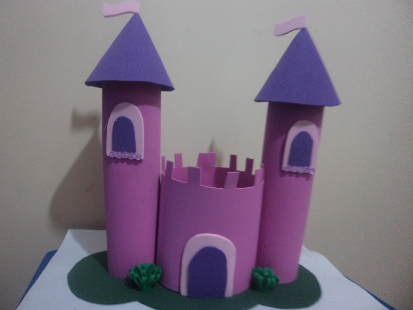 Artes Luline: Molde castelinho de e.v.a