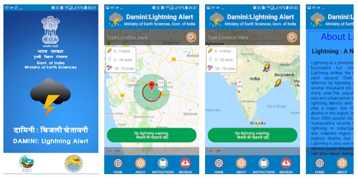 Damini - Lightning Alert Mobile App - Youth Apps