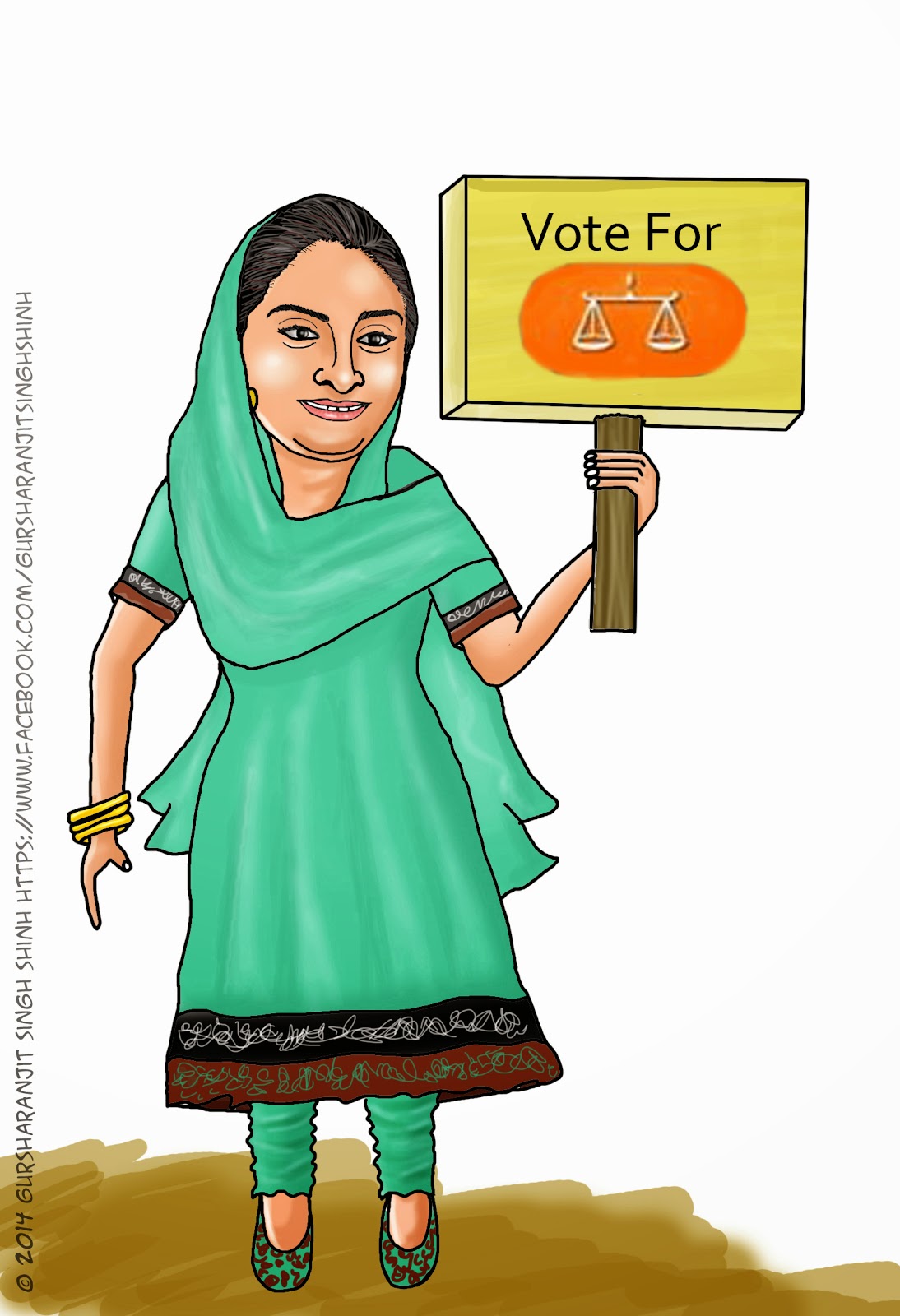 Harsimrat Kaur Badal Caricature!! | ਕਾਰਟੂਨ ਗੈਲਰੀ - ਗੁਰਸ਼ਰਨਜੀਤ ਸਿੰਘ ਸ਼ੀਂਹ