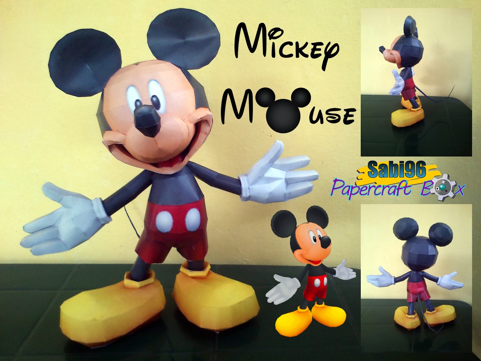 Papercraft Mickey Mouse - Papercraft4u | Free Papercrafts, Paper Toys ...