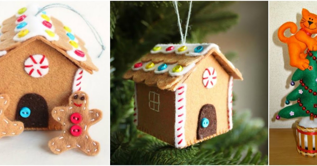 2 Hermosos adornos en fieltro para hacer en esta navidad ~ lodijoella