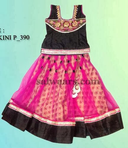Black and Pink Parikini - Indian Dresses