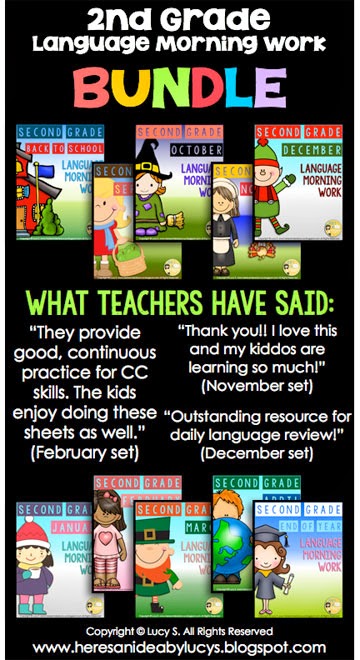 Here's an idea: Language Morning Work for 2nd grade: the sets, the ...