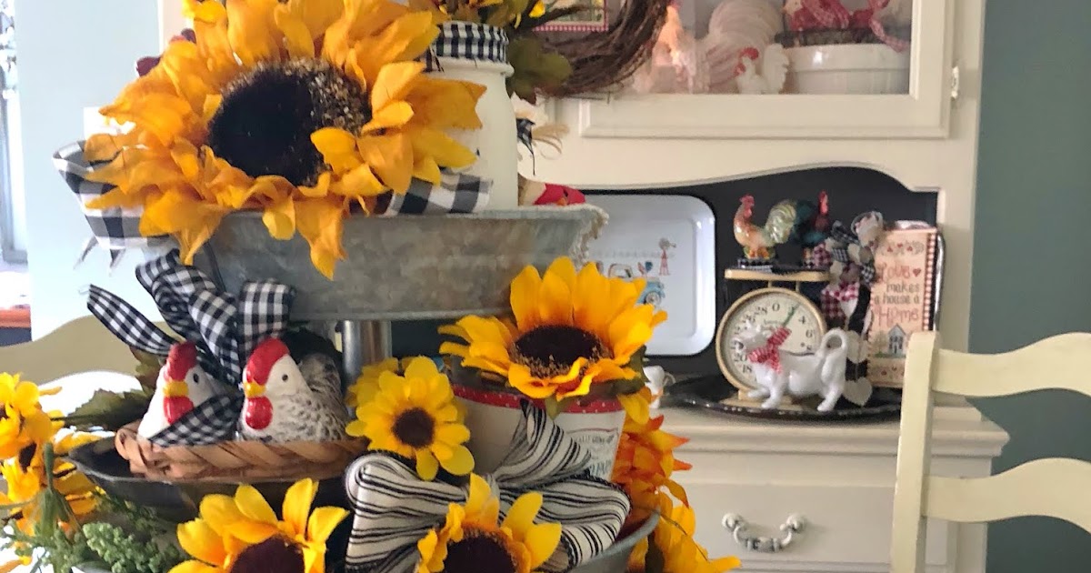 Priscillas: Sunflower Tiered Tray