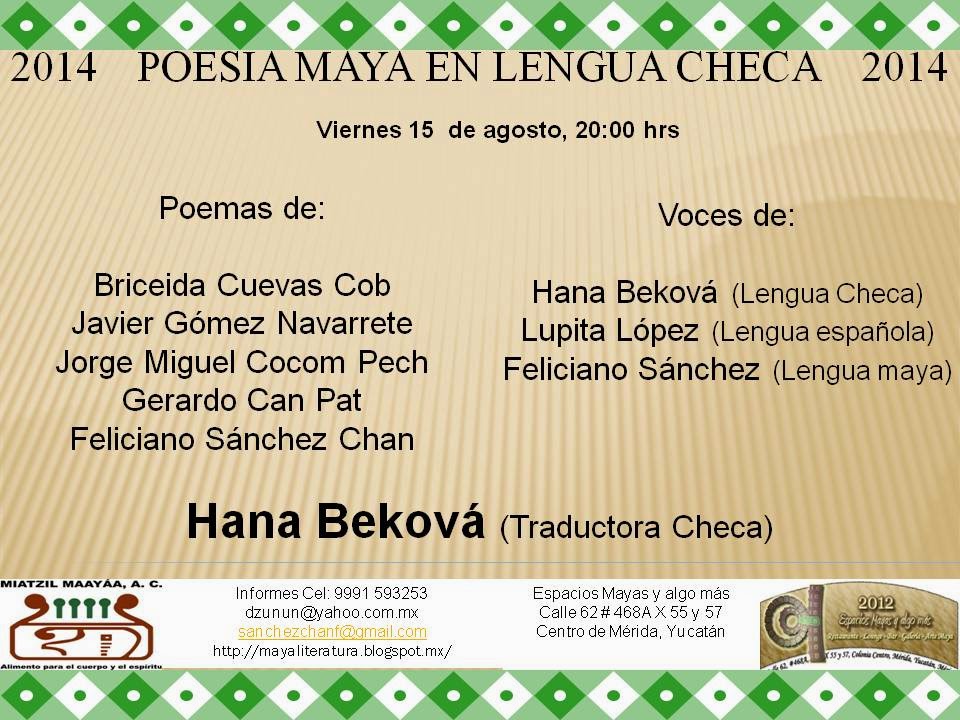 LITERATURA MAYA (KÁAN IK'TI'ILIL): Recital de poesia maya traducidas al ...