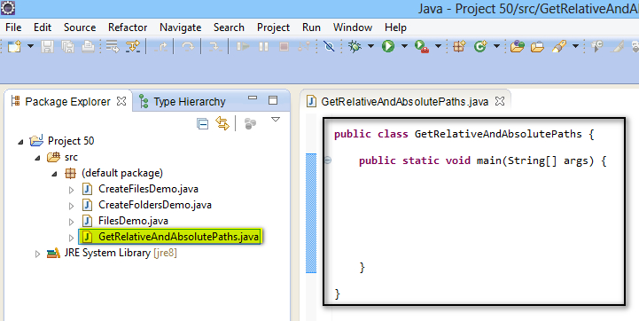 Selenium-By-Arun: 261. Using getPath( ) and getAbsolutePath( ) methods