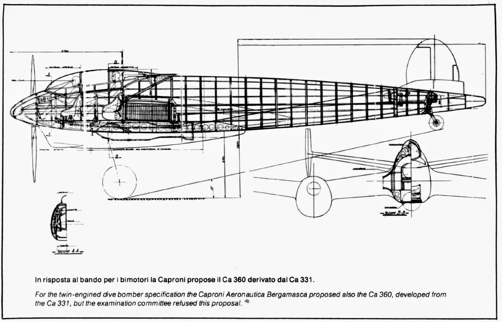 Italian Aircraft of WWII: CAPRONI BERGAMASCHI CA 360-375