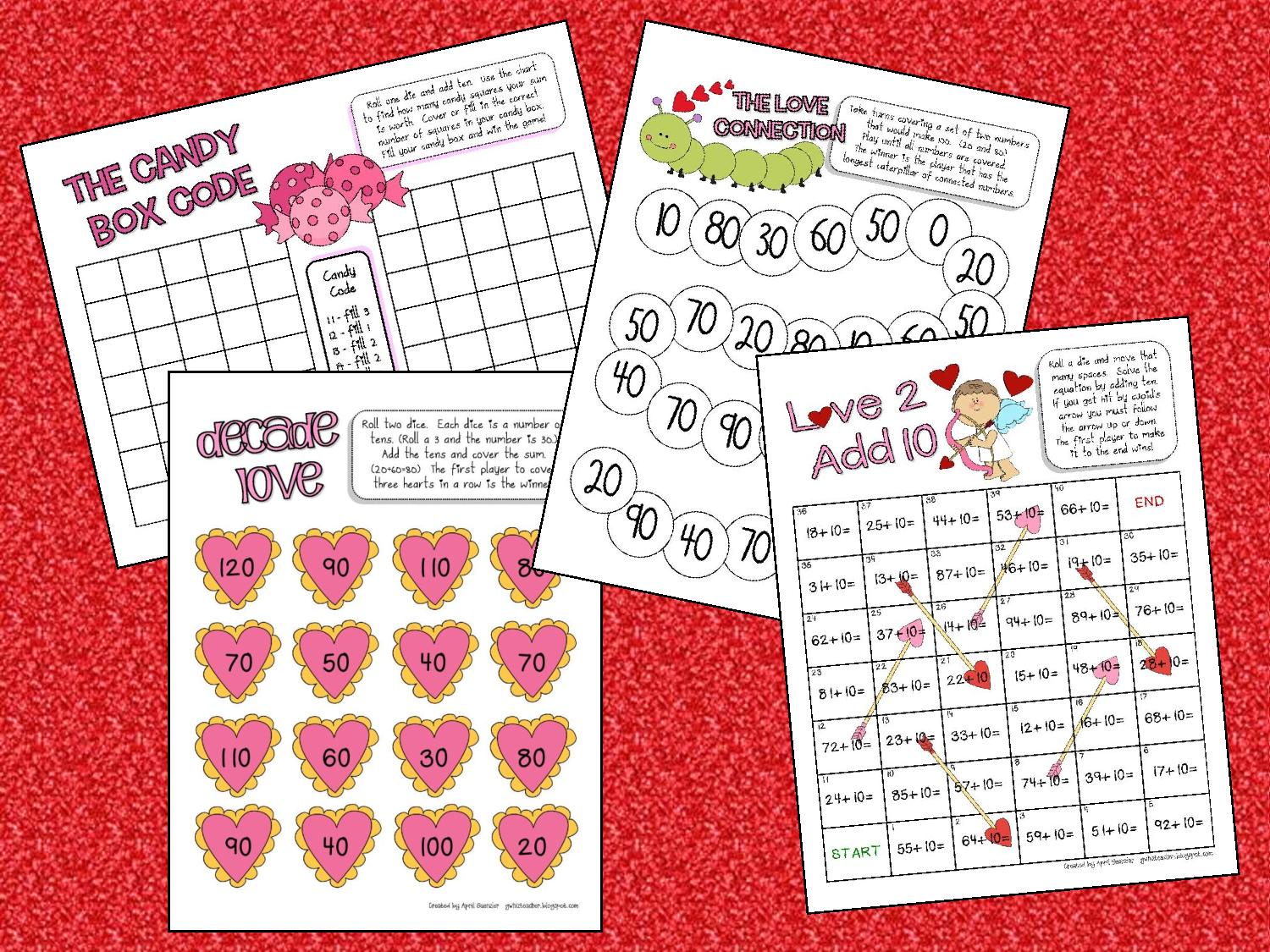 gwhizteacher: February Math Games & Grounghog Math Game Freebie