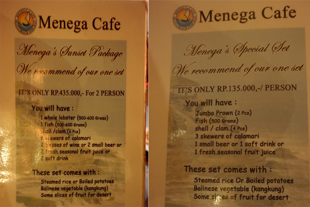 PANDA JAJAN: Menega Cafe The Best Spot Seafood Resto at Jimbaran