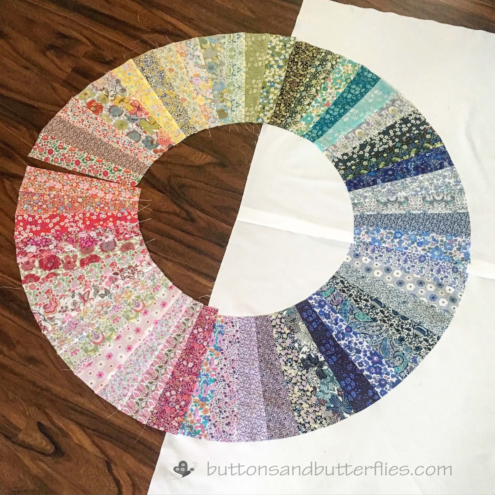 Buttons and Butterflies: Liberty Color Wheel {Quilt}