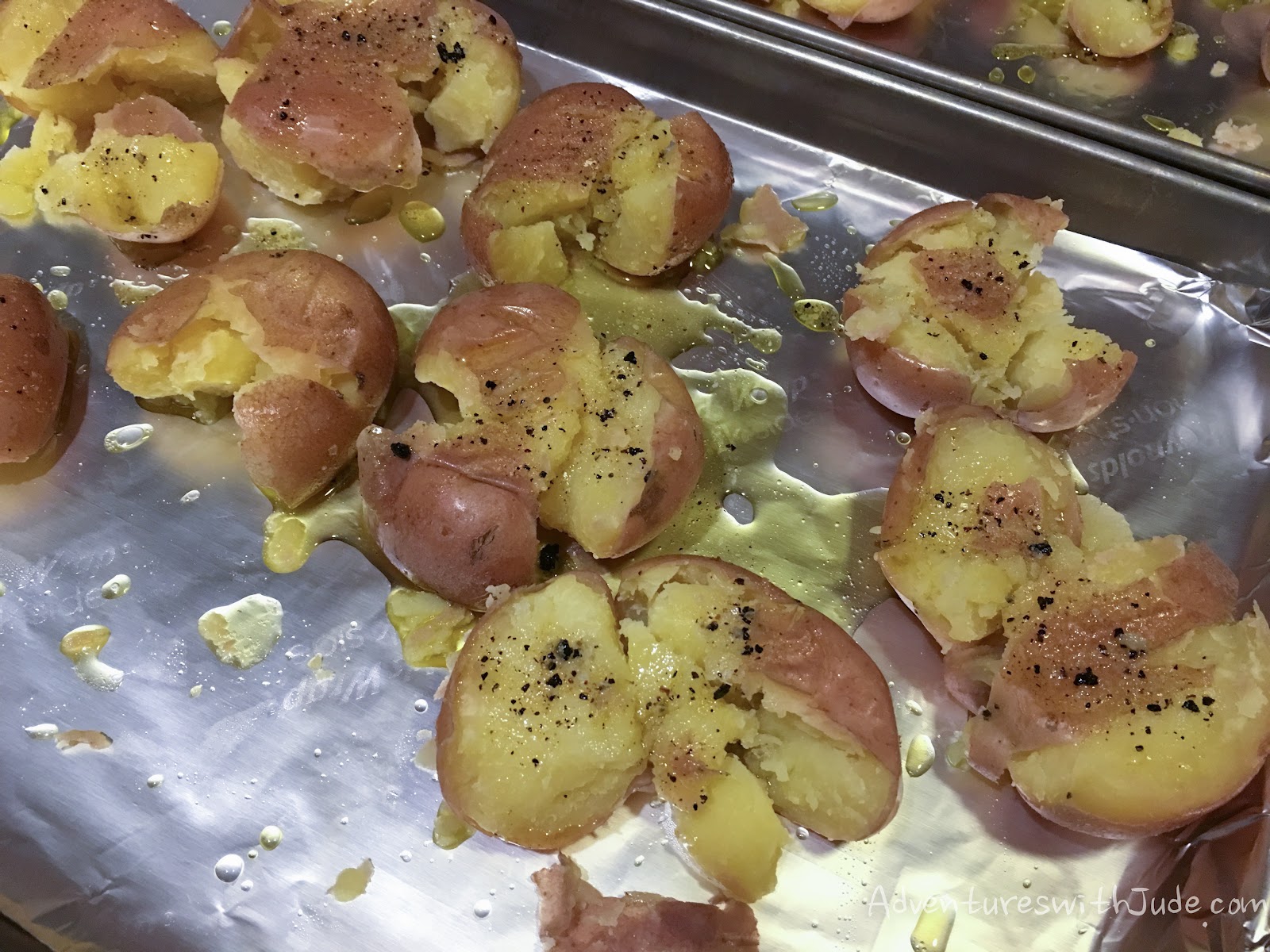 Adventures with Jude: Garlic Smashed Spuds (H is for Hot Potato)