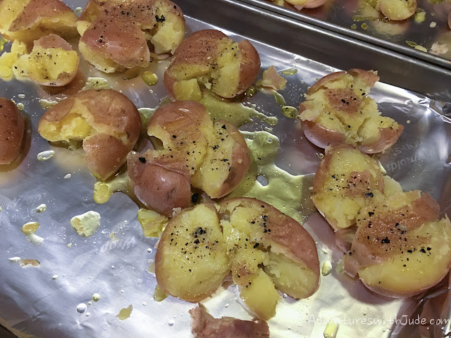 Adventures with Jude: Garlic Smashed Spuds (H is for Hot Potato)