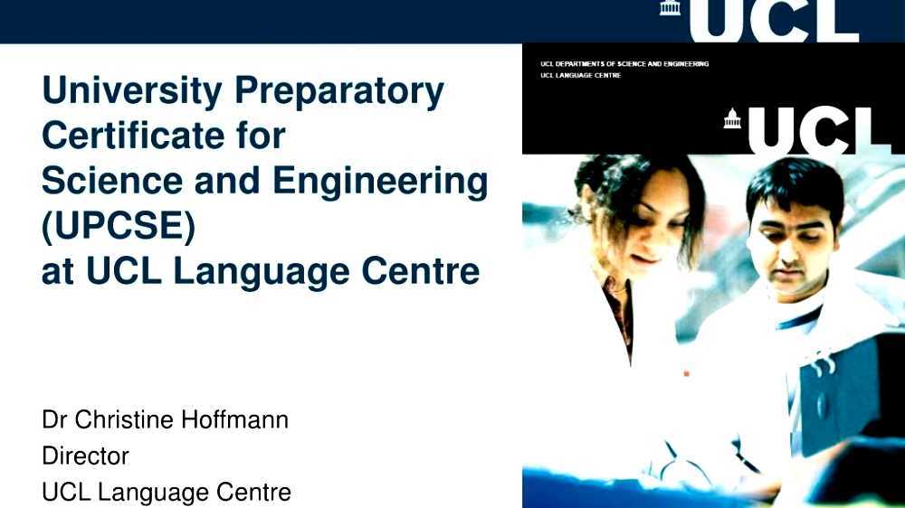 UCL University Preparatory Certificate (UPC)