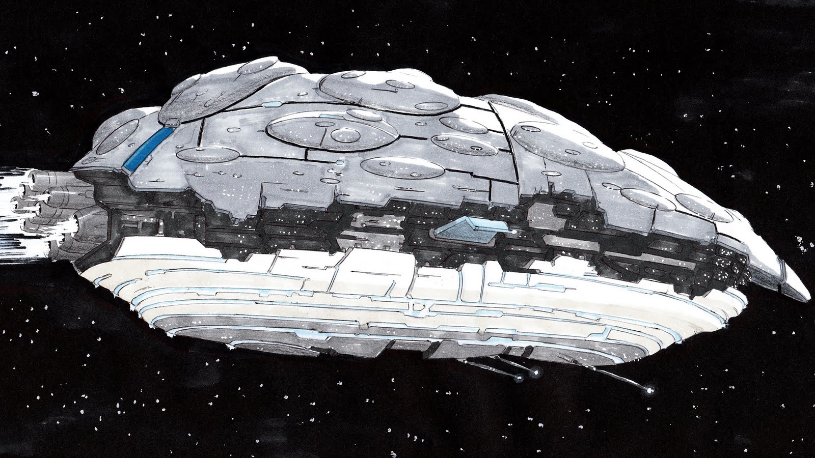 Gabe Munn Magill's Conceptual Art Blog: Human Ship Concept Art