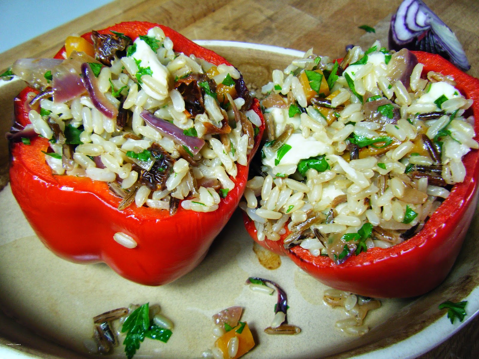 Wild Rice Stuffed Peppers
