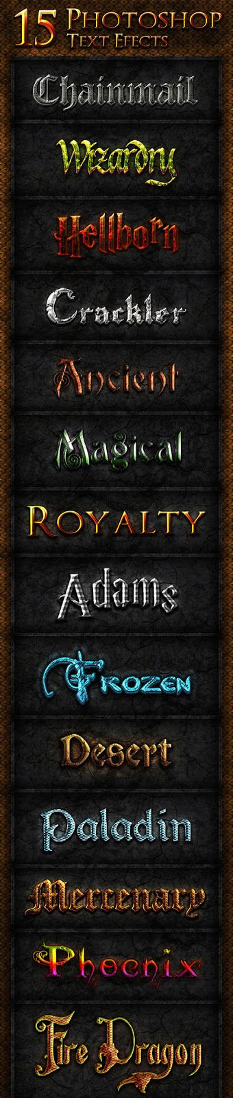 GraphicRiver - 15 Medieval Photoshop Styles | Download All You Want