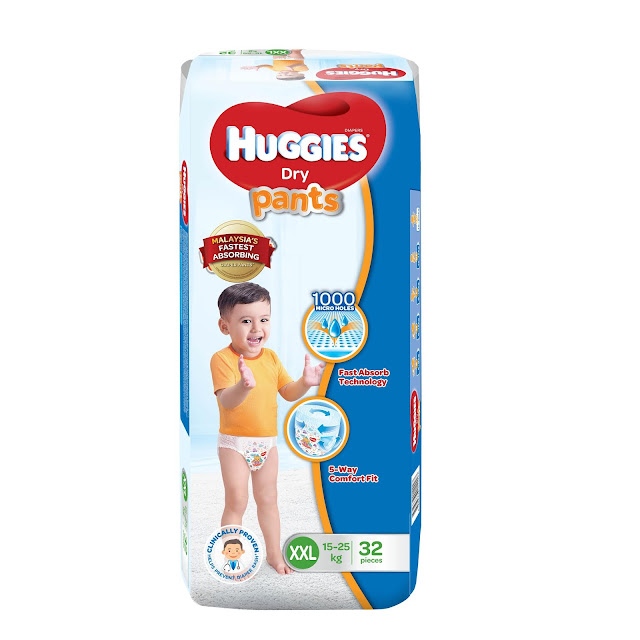 Kuasa Serapan Tinggi #HuggiesMyFastest Terbaik Untuk Keselesaan Si Manja