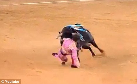 all world sport: Matador Cheats Death at Festival After Bull Gores His Face