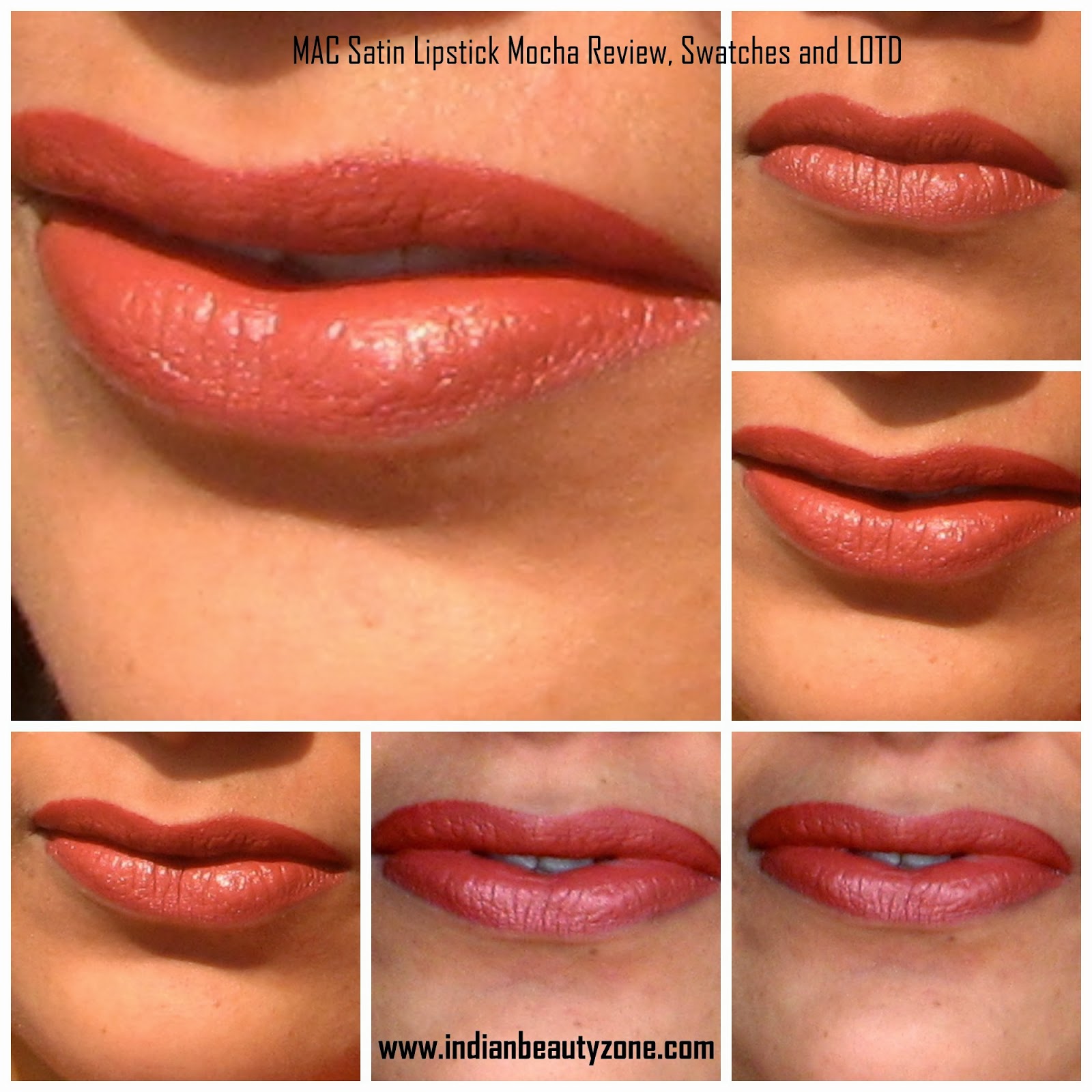 Indian Beauty Zone: MAC Satin Lipstick Mocha Review, Swatches and LOTD